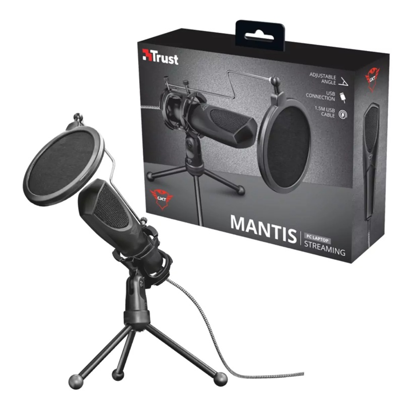 Trust Gaming GXT 232 Mantis Micrófono USB con Trípode y Filtro Pop ...